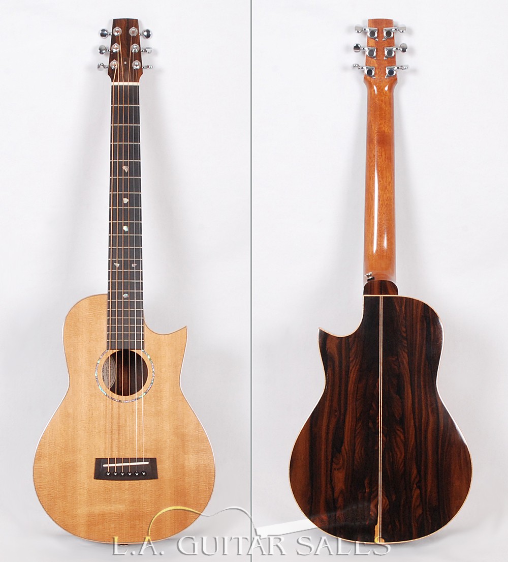 Go Guitars Parlor Full Custom Ziricote Spruce with Florentine Cutaway