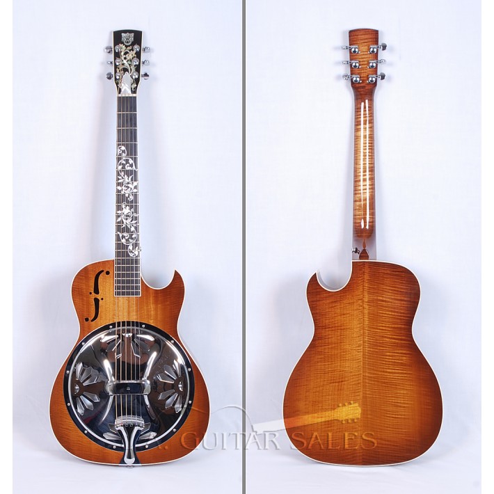 Dobro Model 90 Custom Shop Roundneck with Florentine Cutaway and Floral ...